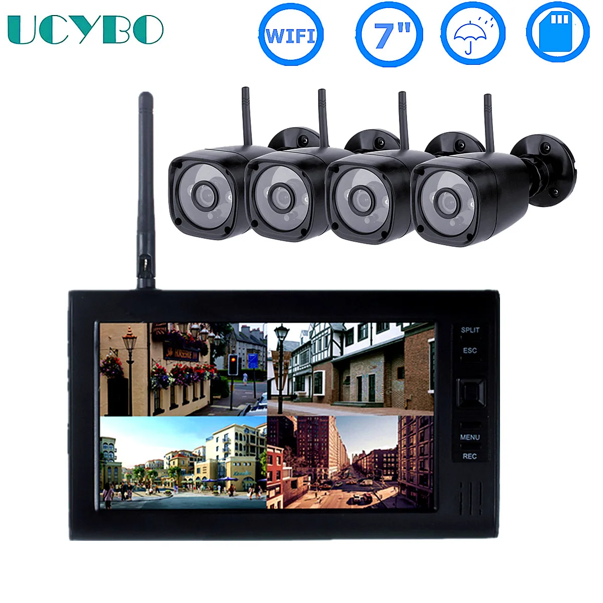 7-lcd-cctv-security-system-wifi-wireless-camera-video-surveillance-set ...