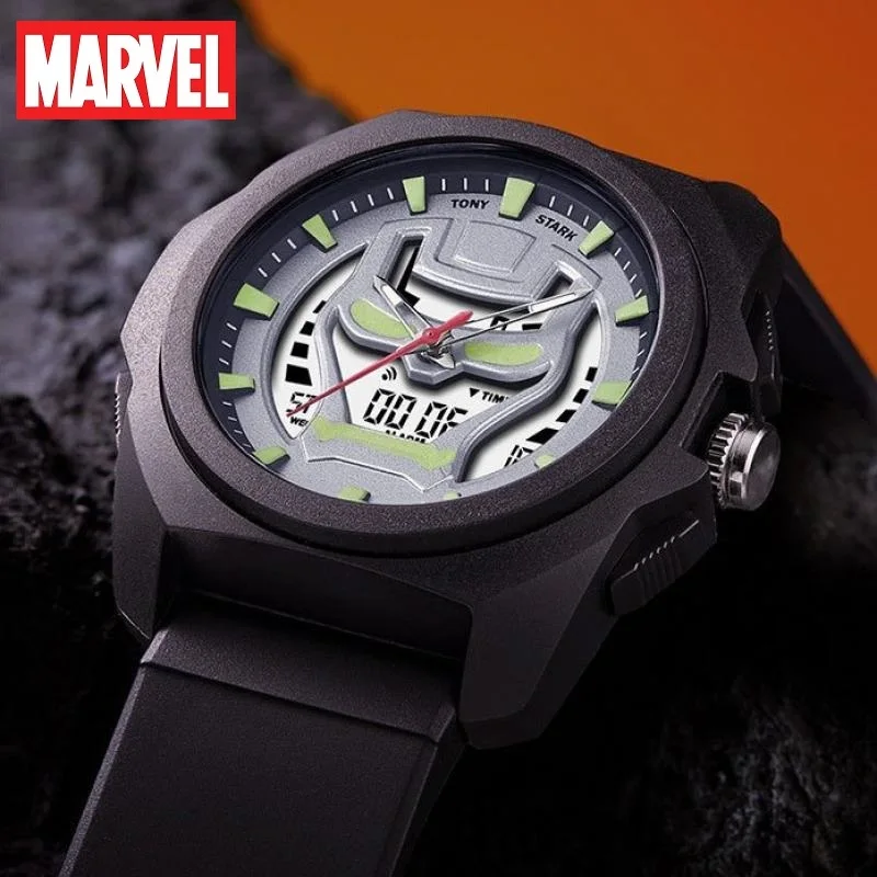 Marvel-For-Mens-Watches-Avengers-Iron-Man-Dual-Display-Chronograph ...