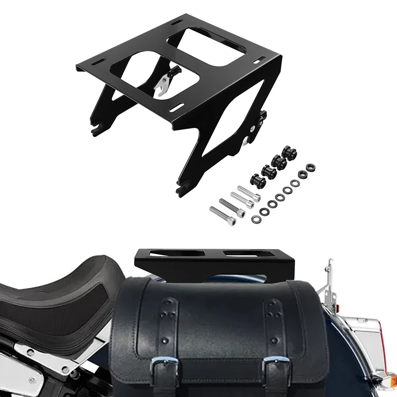 Motorcycle-Detachable-Solo-Mounting-Rack-For-Harley-Street-Bob-Softail ...