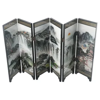 Mini Chinese Panel Screen Decorative Ornaments Miniture Decoration Room ...