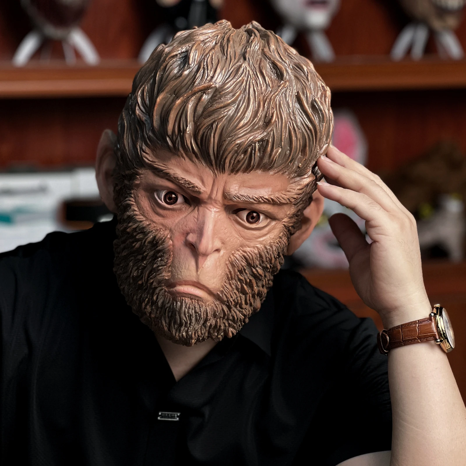Black-Myth-Wukong-Mask-Latex-Game-Character-Cosplay-Headwear-Monkey ...