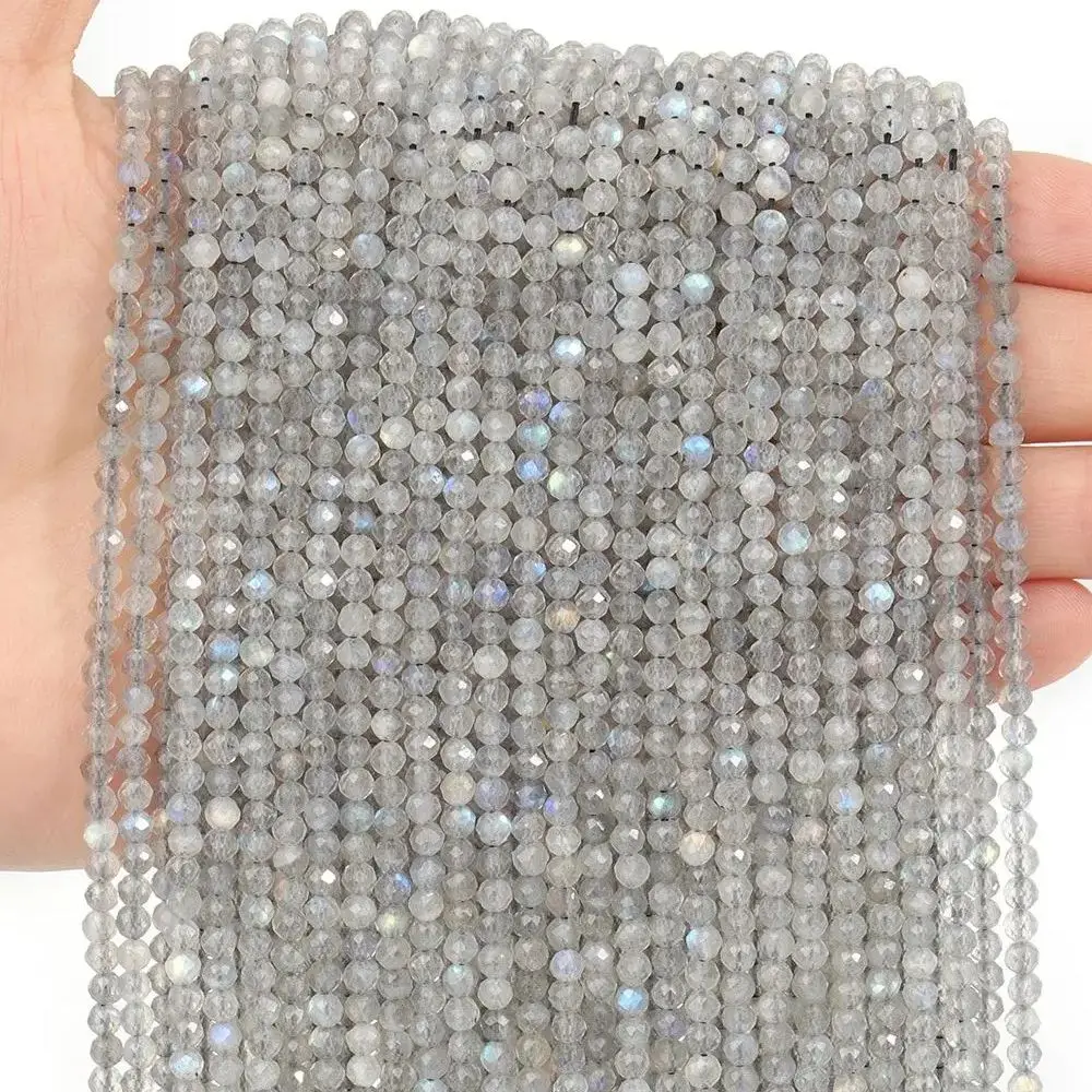 Labradorita-Natural-A-gris-cuentas-de-piedra-sueltas-redondas-facetadas ...