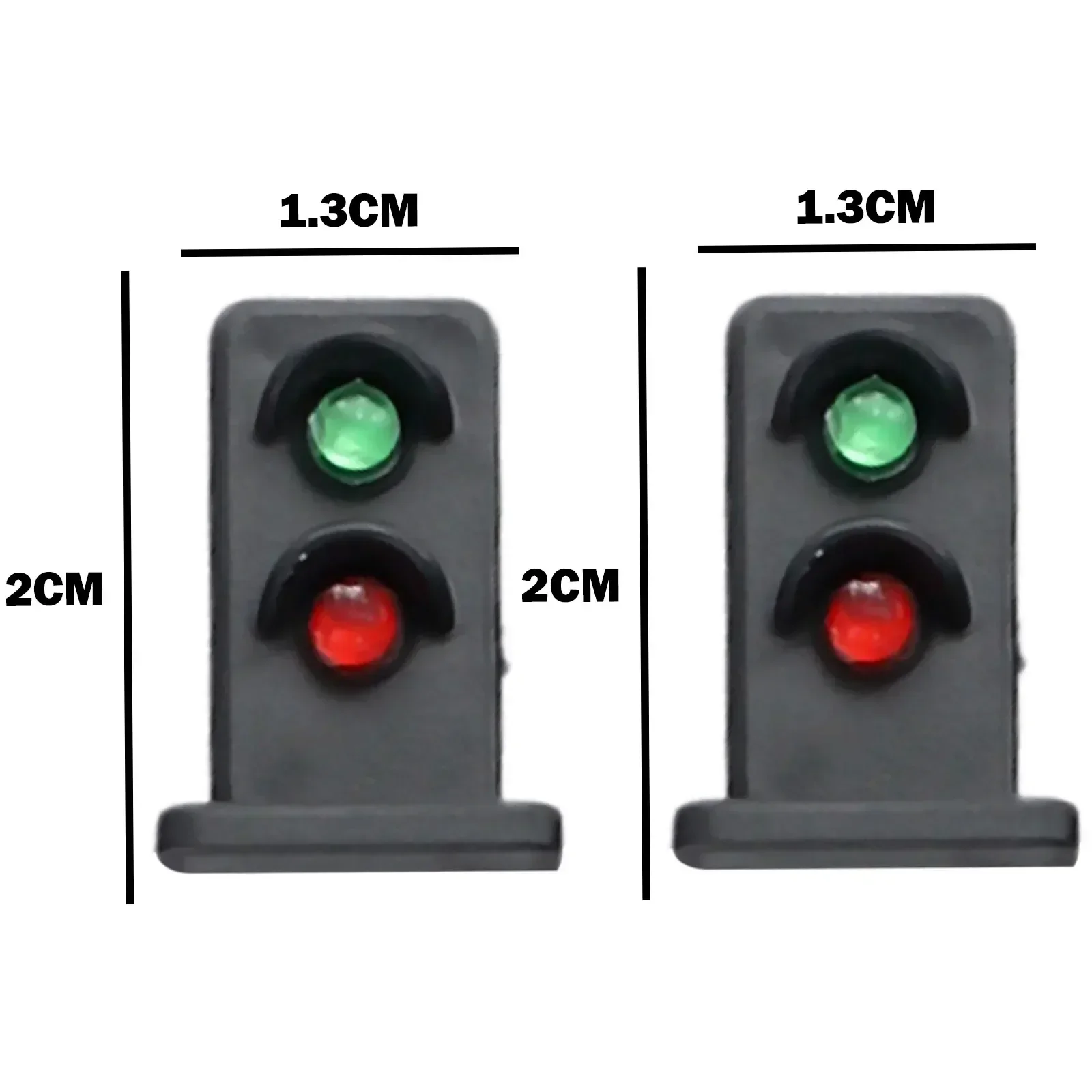 5 Pcs Lamp Posts OO HO Gauge 20mm LEDs Made Green/Red Dwarf Signals 2 ...