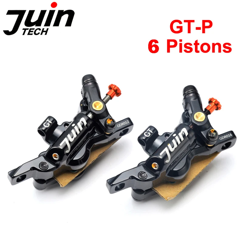 Juin Tech 초경량 유압 디스크 브레이크 세트 Gt P 6 피스톤 캘리퍼 산악 자전거 로드 Cx 그래블 듀얼 사이드