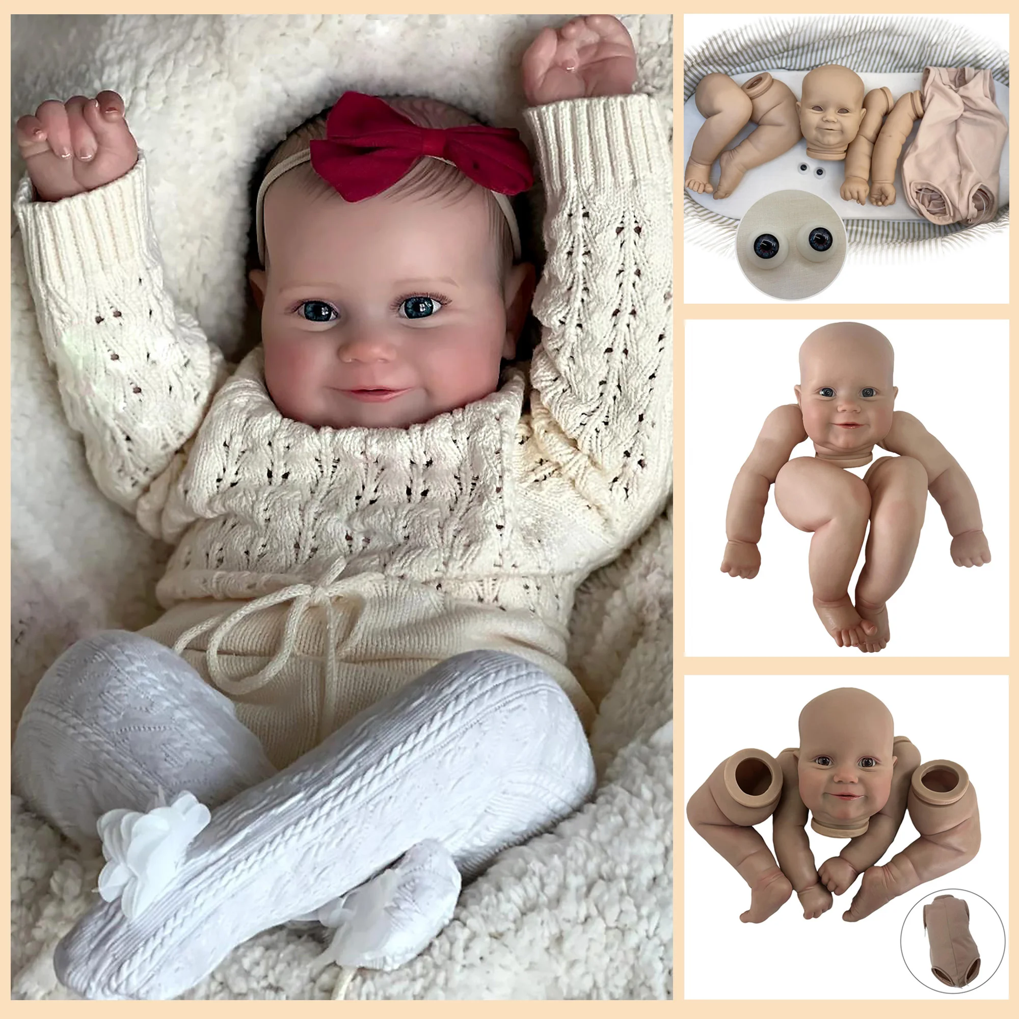 Maddie-Kit de muñeca Reborn 3D pintada y Sin Pintar, muñeco de ...