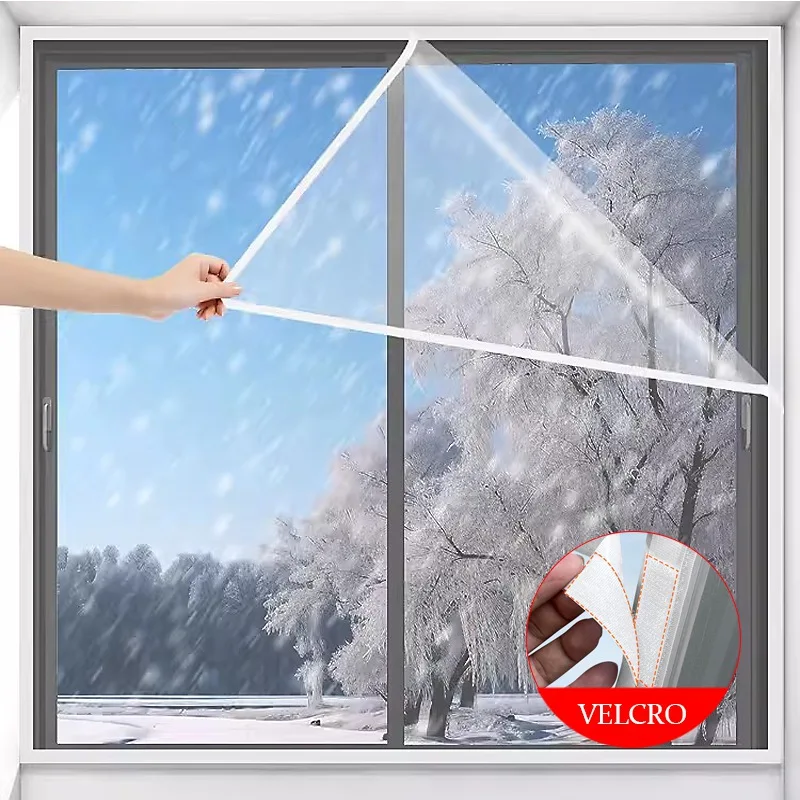 DIY-Winter-Window-Insulation-Film-Self-Adhesive-Indoor-Bedroom-Curtains ...