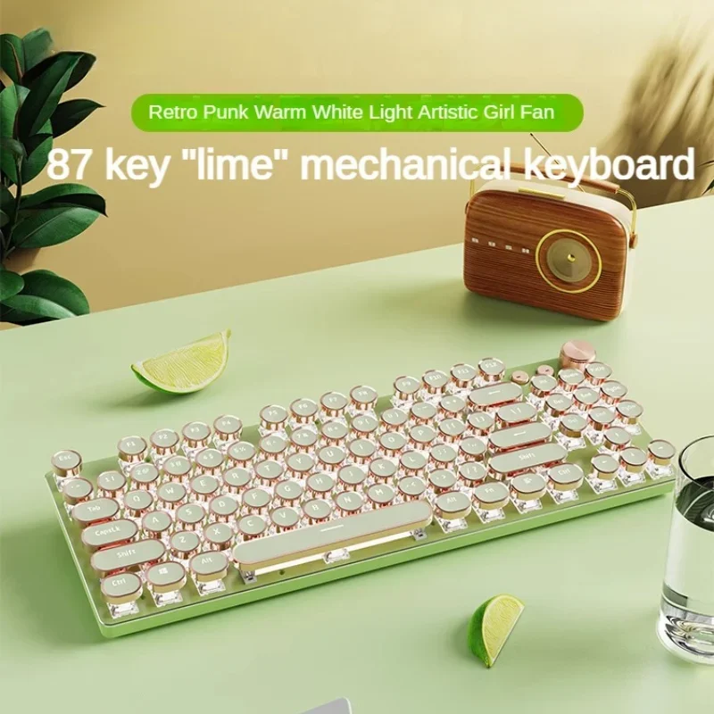 EWEADN-Punk-Wired-Teclado-Mec-nico-87-Key-PC-ergon-mico-Win-Mac-Acess ...