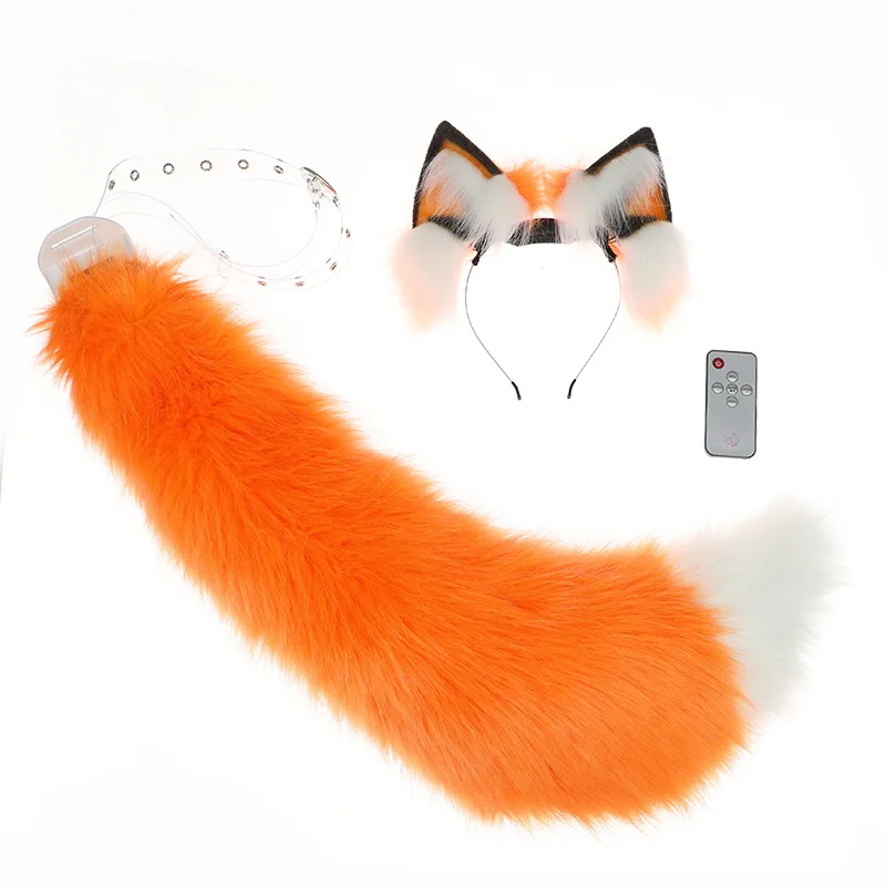 Remote Control Wagging Fox Wolf Tail Automatically Moving Animal Ear ...
