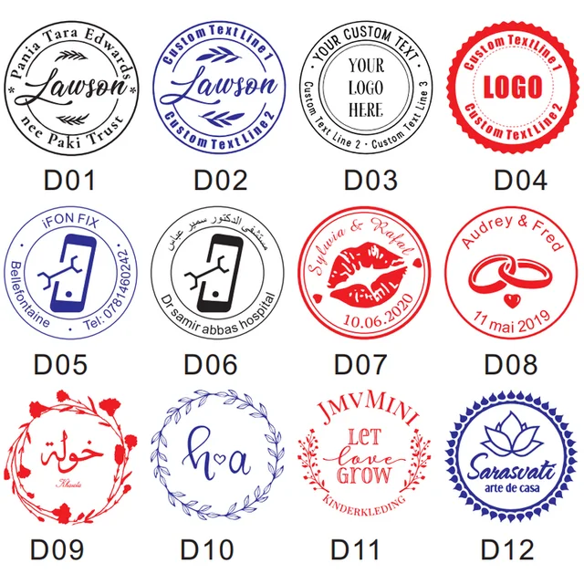 Custom Rubber Stamp Designs