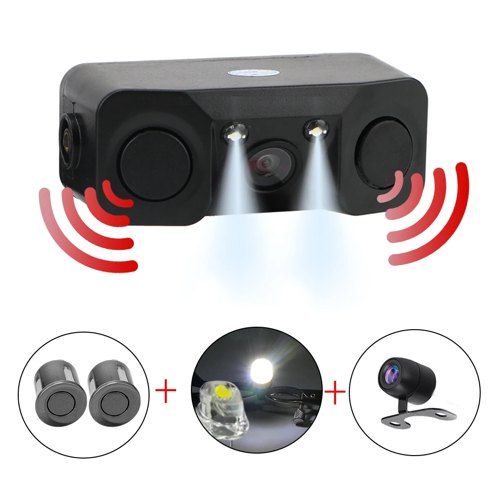 12V Car Reversing Radar Sensors With Rear View Camera Night Vision ...