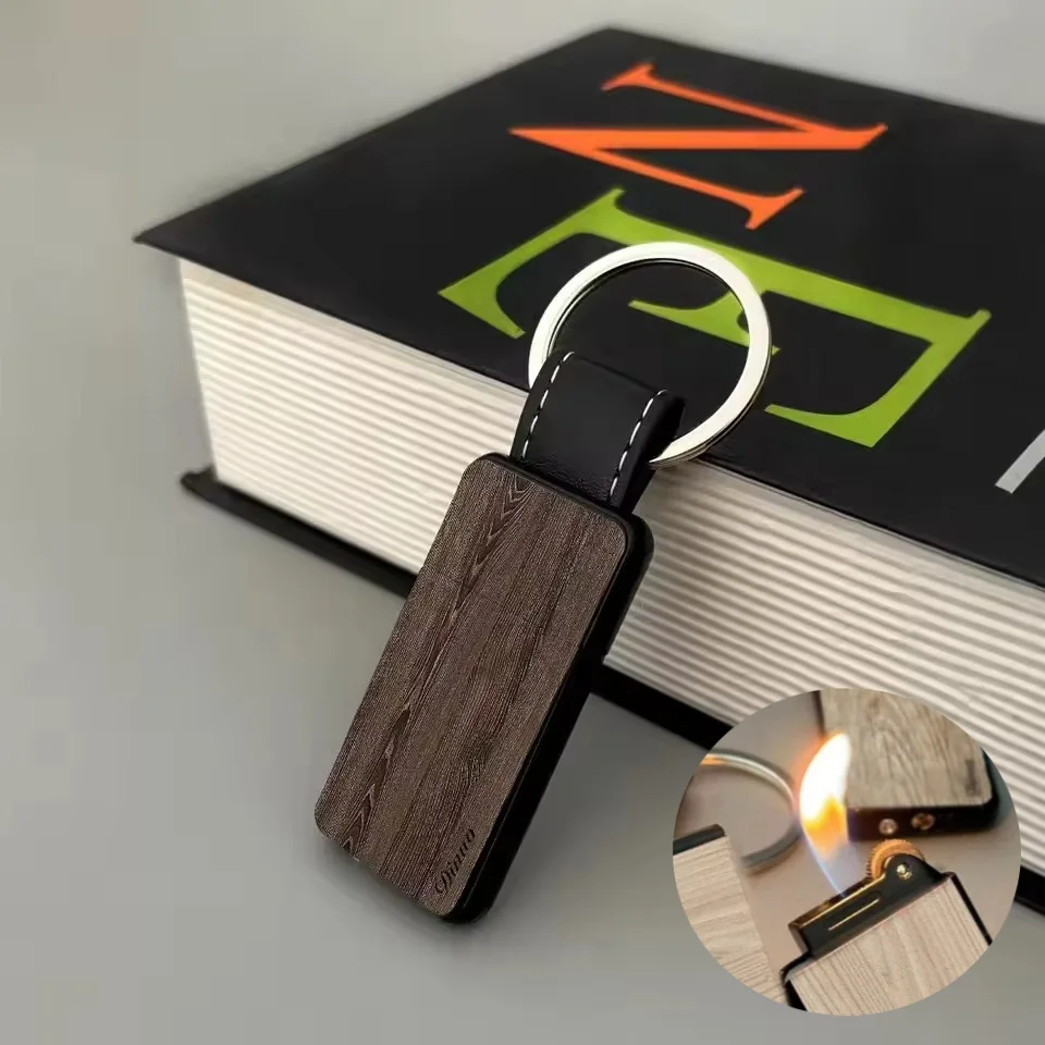 New Mini Keychain Grinding Wheel Lighter Outdoor Portable Butane ...