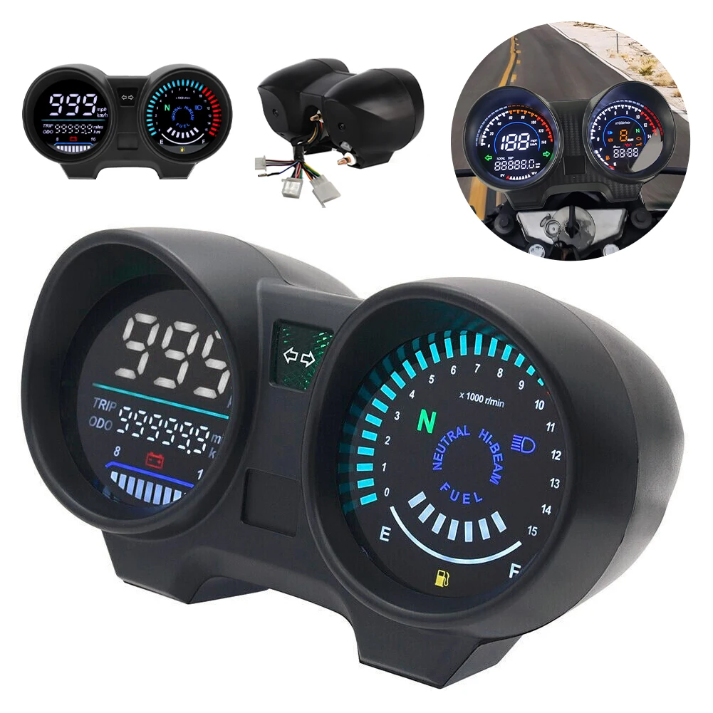 14000-Rpm-Digital-Dashboard-LED-Electronics-Motorcycle-RPM-Meter ...