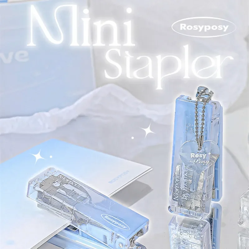 Mini-Stapler-Simplicity-Gradient-Color-Bookbinding-Stapler-with-Pendant ...