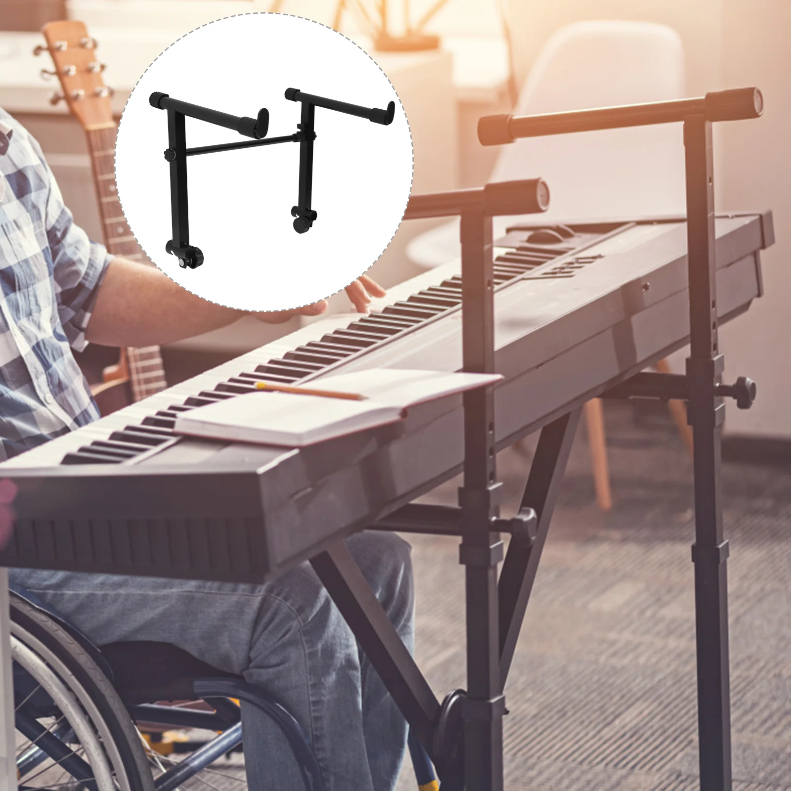 Elevada-teclado-el-trico-Stand-suporte-do-instrumento-Piano-coloca-o ...