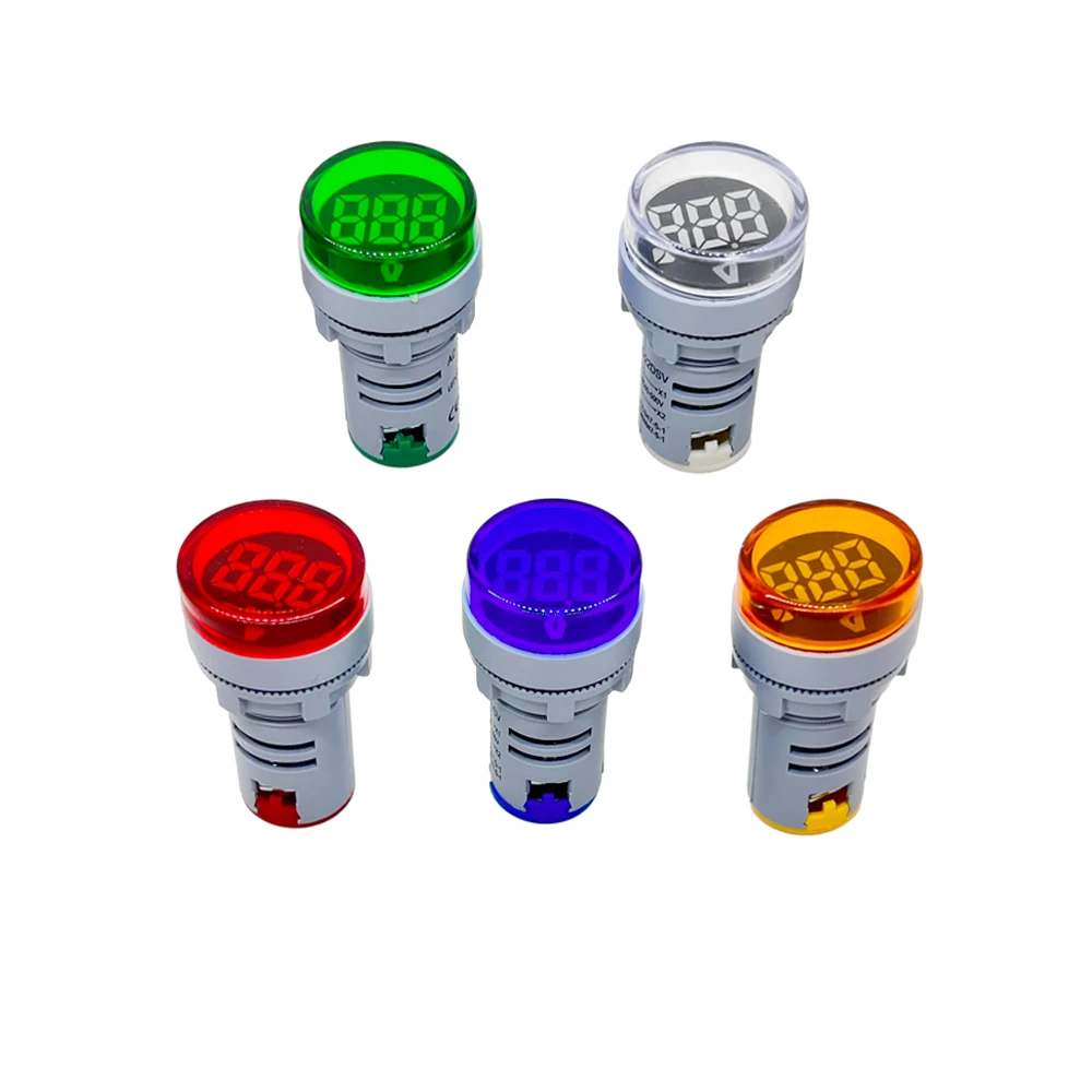 DIY-Mini-Digital-Voltmeter-22mm-Round-AC-60-500V-Volt-Voltage-Tester ...