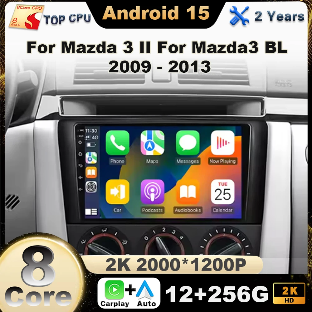 Navigation For Mazda 3 II For Mazda3 BL 2009 - 2013 Android 15 Car ...
