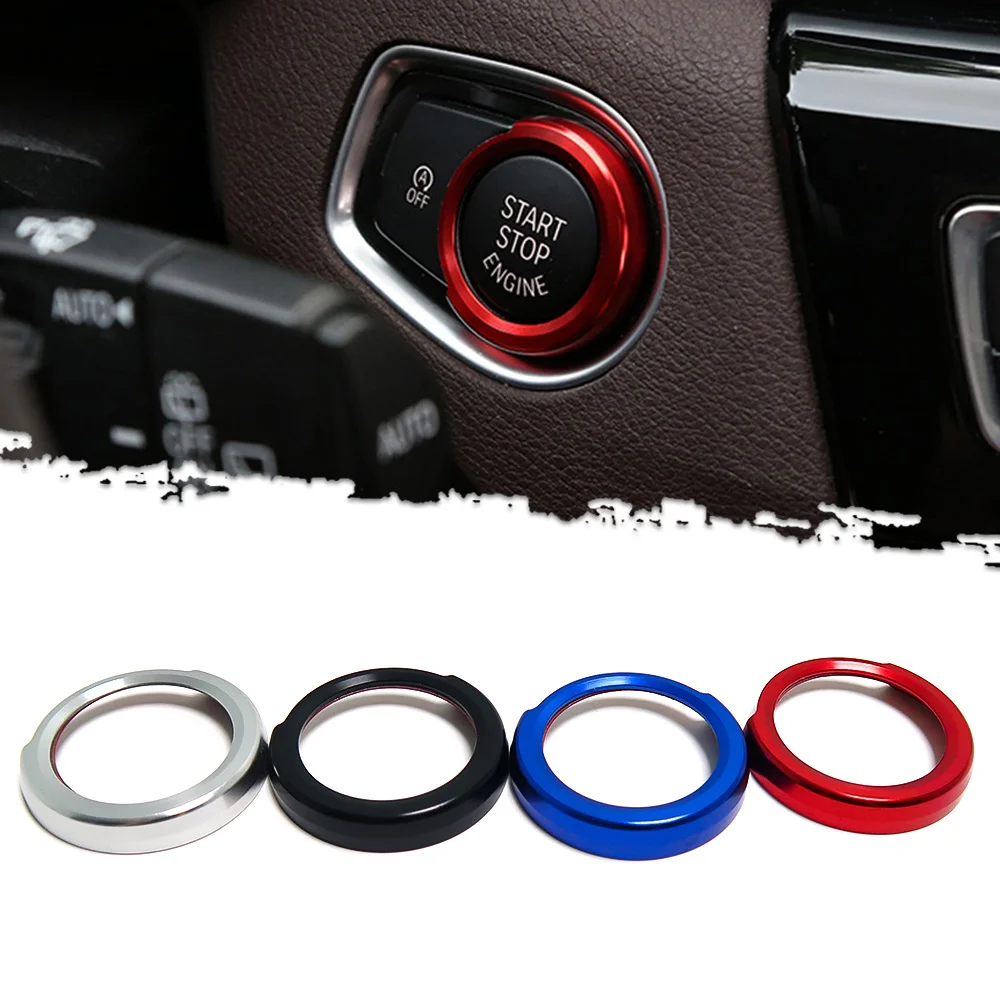 Anillo de botón de arranque de motor de coche para BMW, pegatinas de ...
