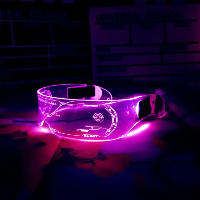 LED Light Luminous Sunglasses Electronic Visor Glasses eyewear Prop For ...