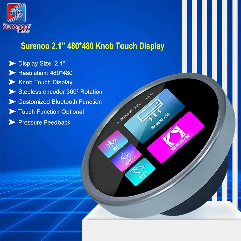 Rodada-Bot-o-girat-rio-Circular-Painel-de-toque-capacitivo-Display-Chave-Switch-Screen-IPS ...