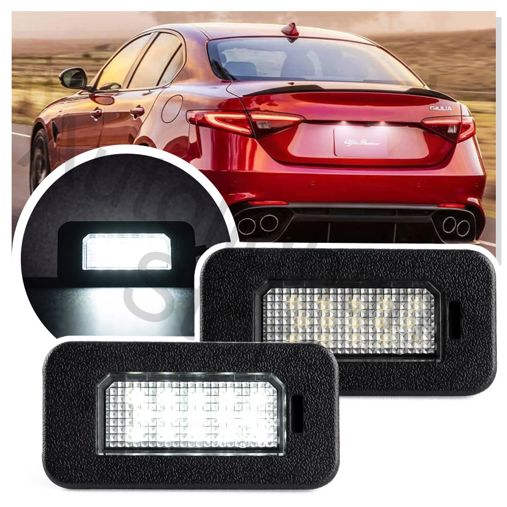 2X LED License Number Plate Light Lamp For Alfa Romeo Giulia Stelvio ...