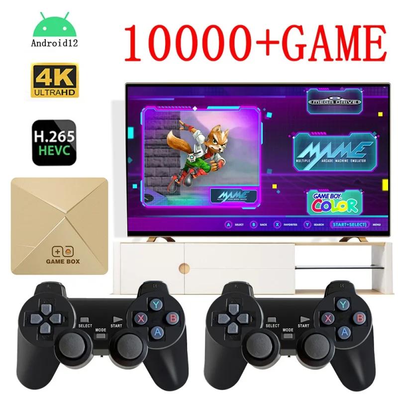 GAME-BOX-Retro-Game-Console-Android-12-H313-HD-4K-10000-Games-2-4G ...
