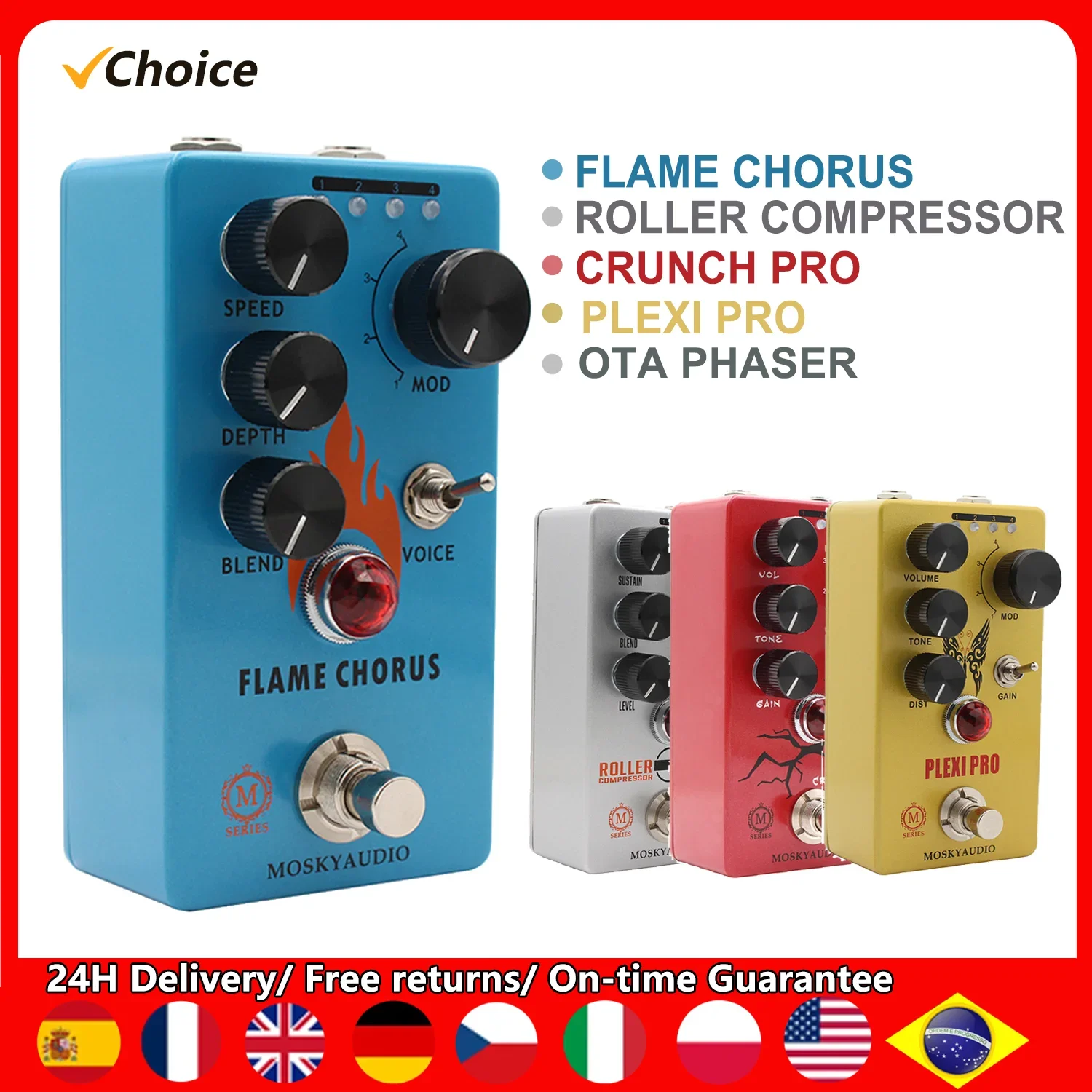 MOSKYAUDIO-Guitar-Chorus-Pedal-Electric-Guitar-Effects-Pedal-Speed ...