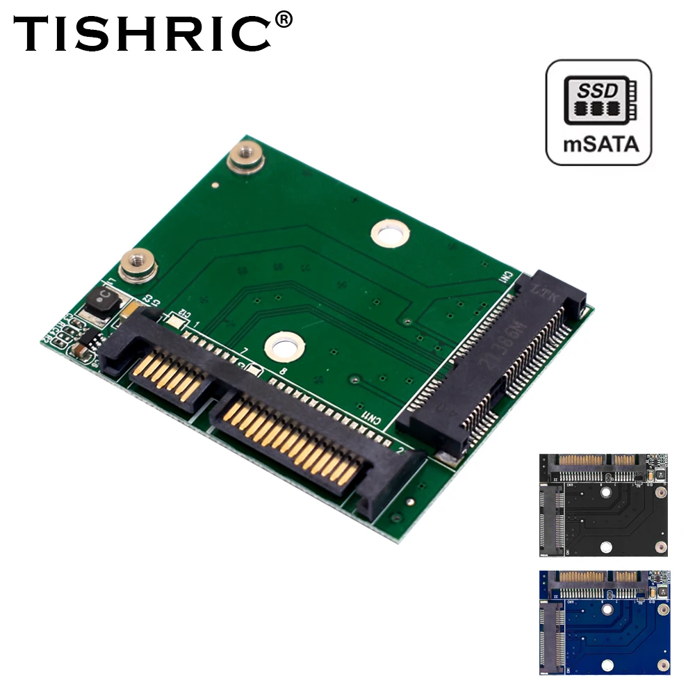 TISHRIC msata 22pin SATA 어댑터 모듈 보드 msata 7 mm 2.5 "SATA SSD 6.0gps 솔리드 스테이트 드라이브 하드 디스크 컨버터 카드 ...