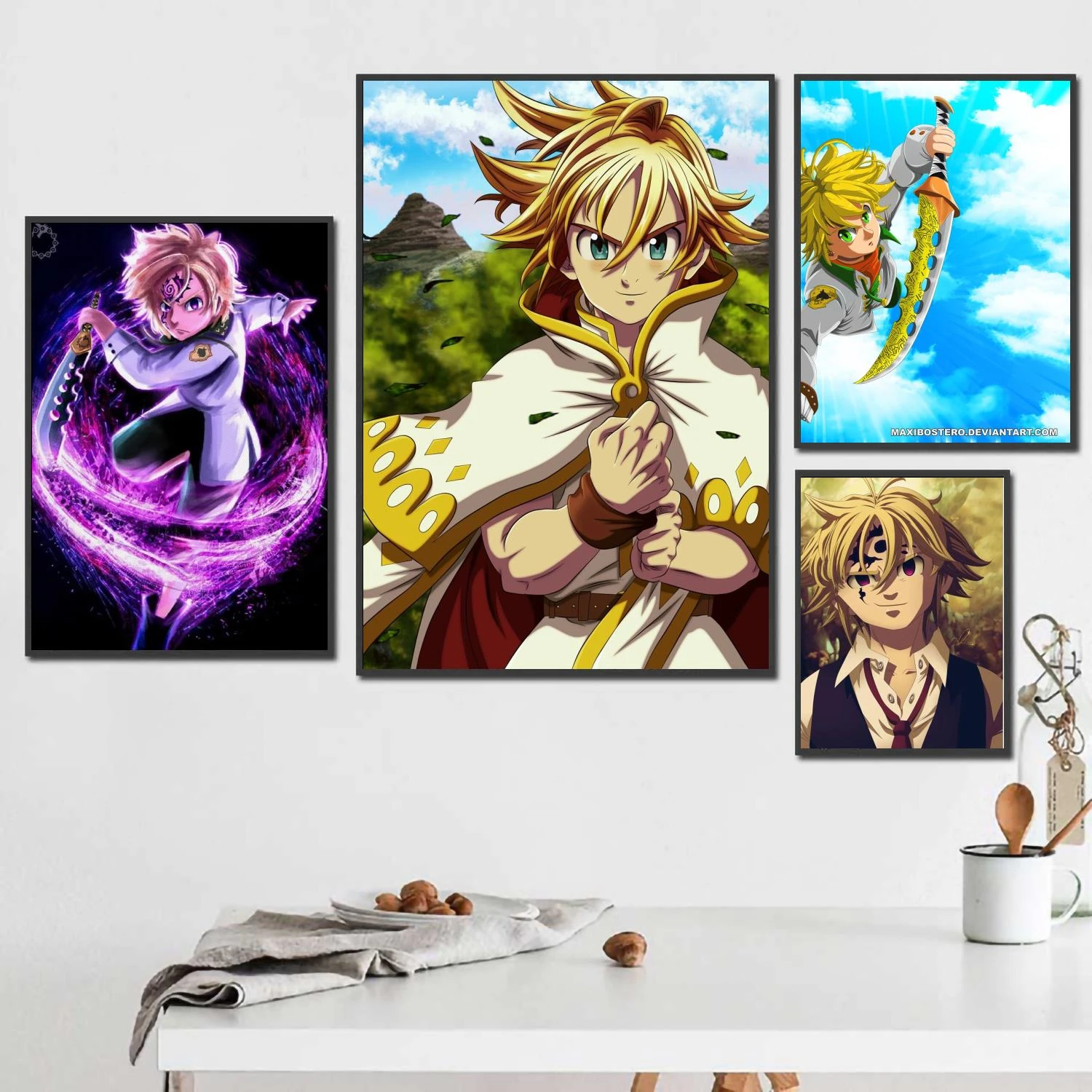 Anime meliodas cartoon 24x36 Decorative Canvas Posters Room Bar Cafe ...