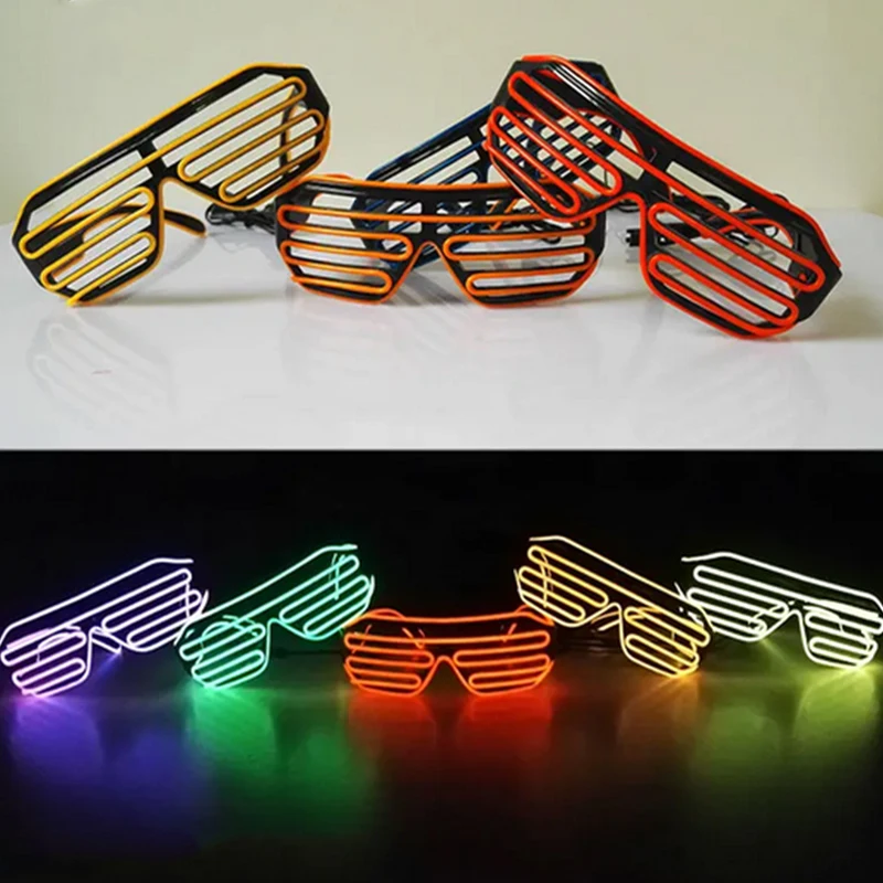 Luminous-Window-Blinds-Glasses-for-Nightclub-Rave-Neon-Music-EL-Wire ...