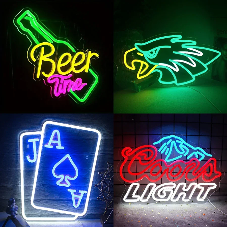 Beer-Bar-Neon-Sign-for-Wall-Decor-Led-for-Man-Cave-Light-Up-Sign-for ...