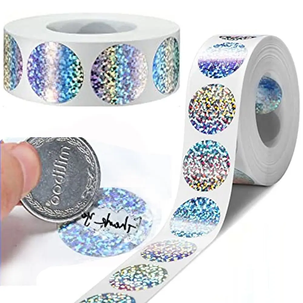 Dia-2-5cm-Self-Adhesive-Laser-Hologram-Dots-DIY-Lottery-Ticket-Scratch ...