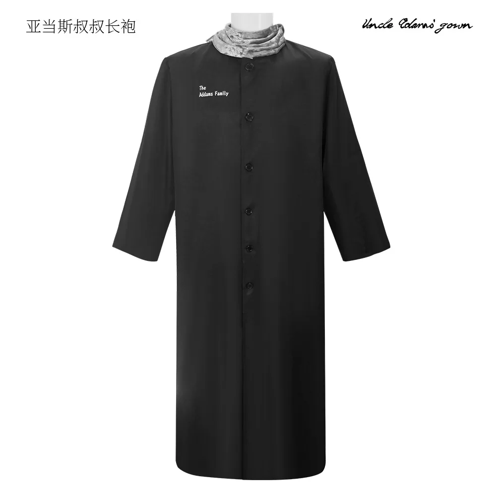 Schwarzes Cape für Erwachsene im Adams Family-Stil zur Halloween-Feier ...
