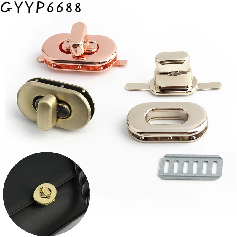 1-5-20Sets Metal Oval Twist Turn Locks For Women Bags Handbag Shoulder ...