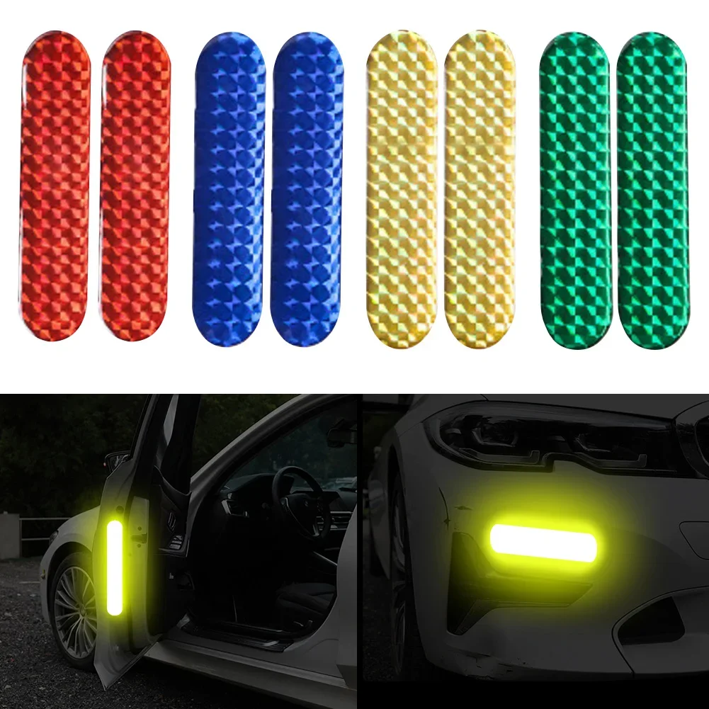 2Pcs-Car-Reflective-Sticker-Alarm-Warning-Reflective-Tape-Strips-Car ...