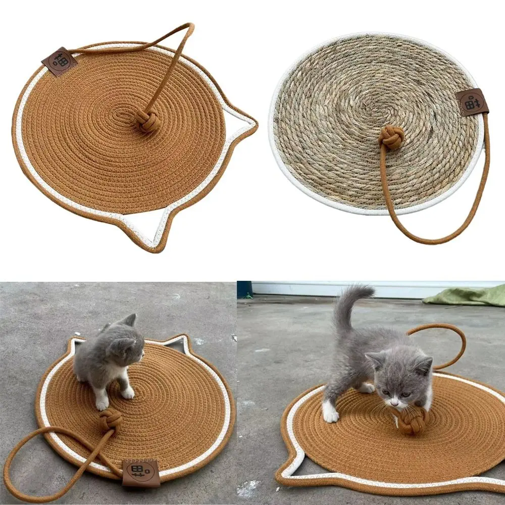 Portable Round Cat Scratch Pad With Ball Toy Creative Cat Scratch Board ...