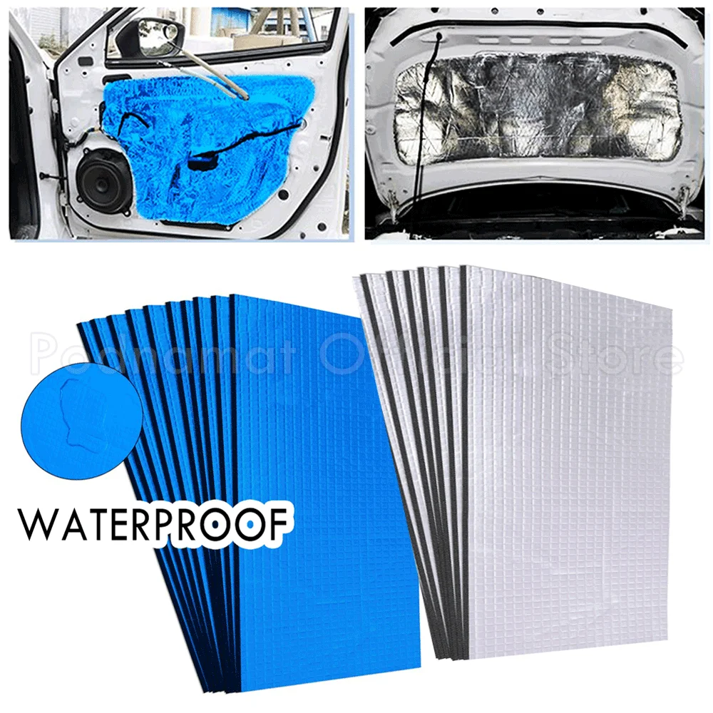 10-20-Sheets-Car-Sound-Deadening-Acoustic-Insulation-Mat-for-Cars-Van ...