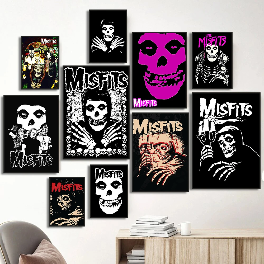 Misfits-Hot-Poster-Horror-Punk-Rock-Music-Canvas-Painting-Wall-Art ...
