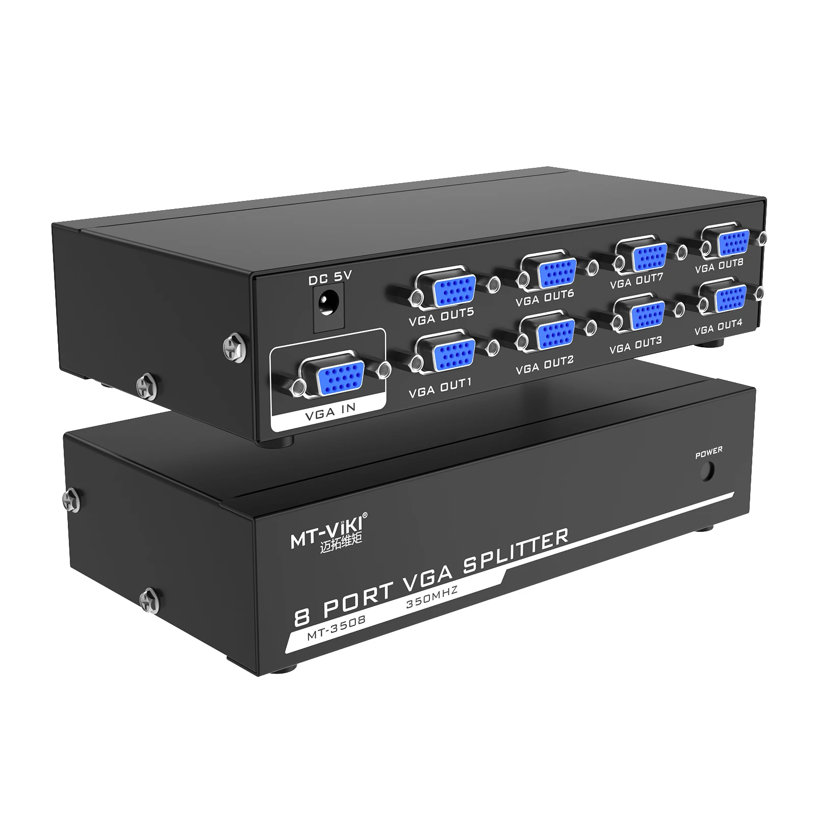 MT-VIKI 8 Port Powered VGA Splitter 1 in 8 Out 350Mhz Video ...