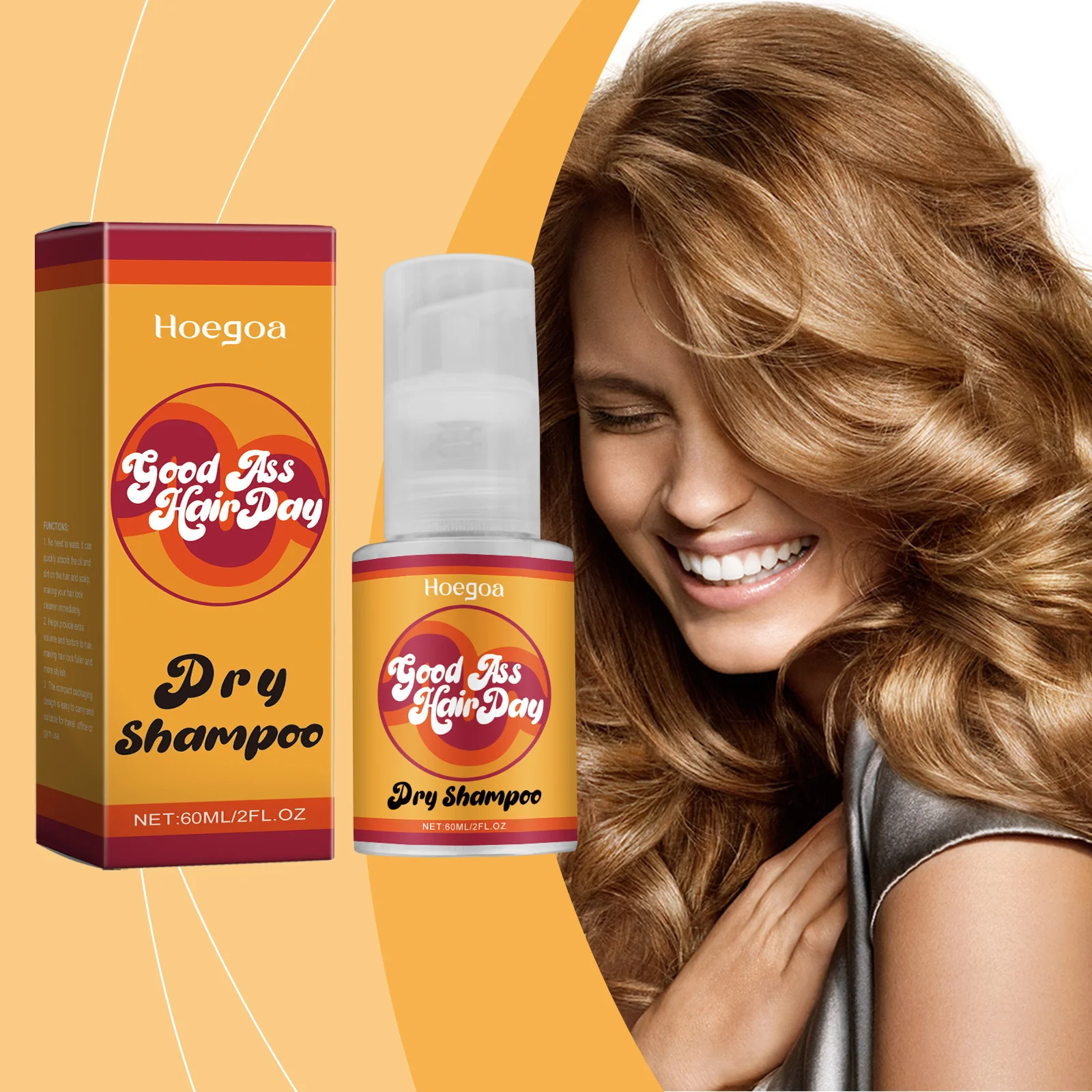 Wash Free Dry Shampoo Fluffy Hair Volumizing Fast Styling Spray Remove ...