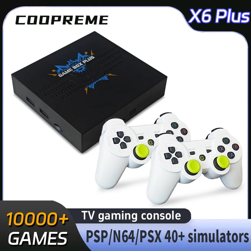 Coopreme X6 PLUS Video Game 64G 10000+Games HD Output Joystick Dual ...