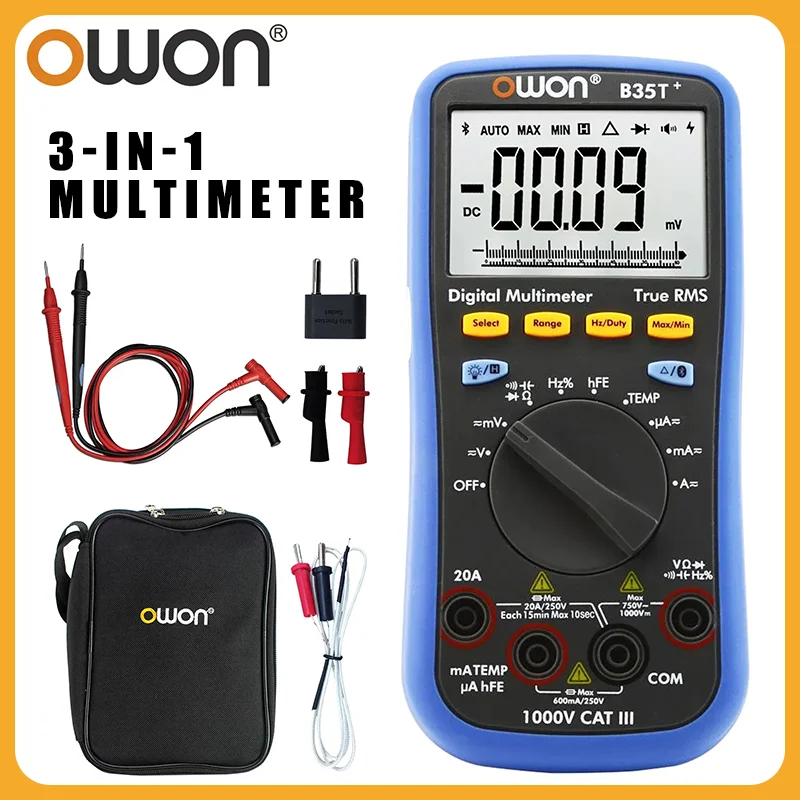 OWON-mult-metro-Digital-B35T-probador-el-ctrico-de-rango-autom-tico-Bluetooth-prueba-Real ...