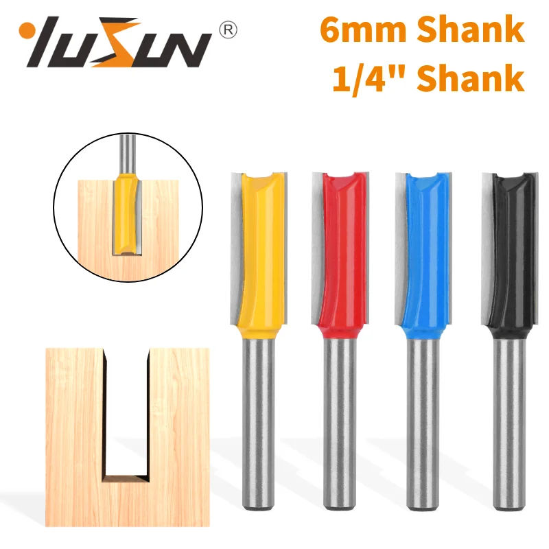 YUSUN-6MM-6-35MM-Shank-Straight-Bit-Router-Bit-Woodworking-Milling ...
