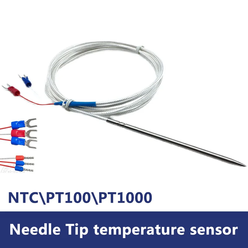 Ntc \ PT100 \ PT1000 Klasse Een Temperatuur Sensor 4X100mm Naald Tip Draad Afgeschermde Kabel 1 ...