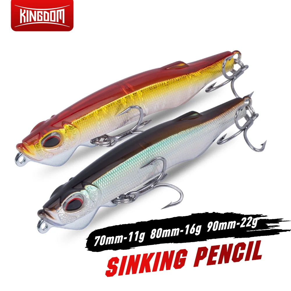 Kingdom-Fishing-Lure-Saltwater-Vibrate-Sinking-Pencil-11-16-22g-Far ...