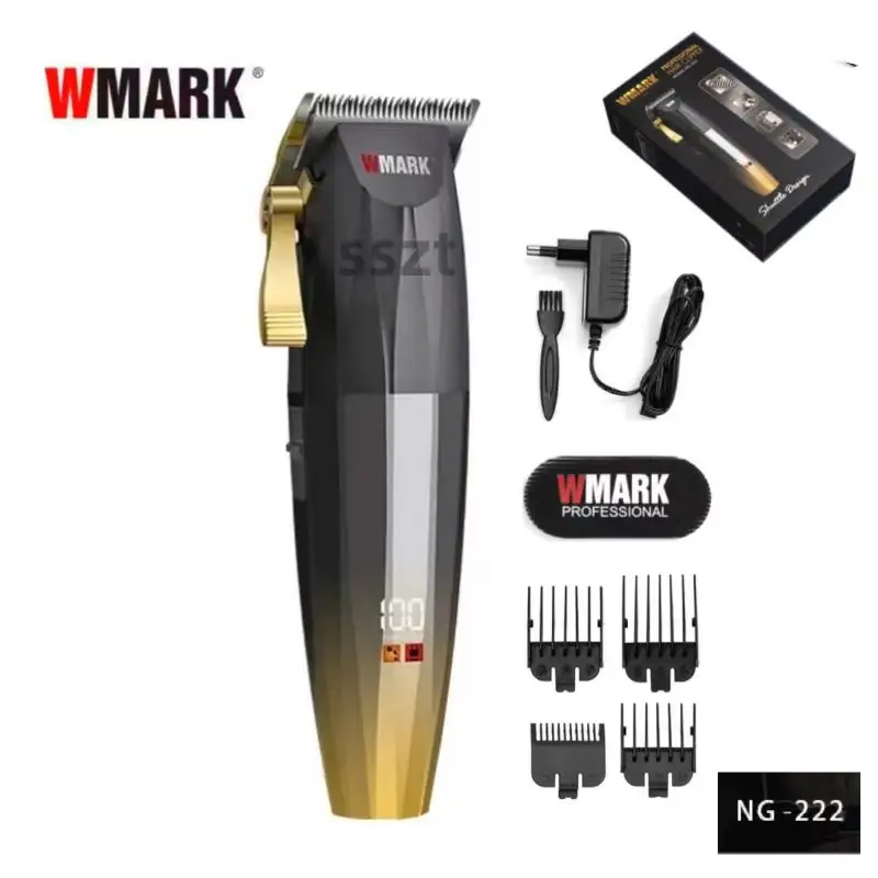 Wmark Ng222 충전식 헤어 클리퍼 커팅 머신 Lcd 디스플레이 트리머 이발사 아티팩트 티몬