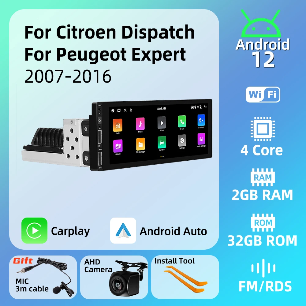 For-Citroen-Dispatch-Peugeot-Expert-2007-2016-1din-Android-Car ...