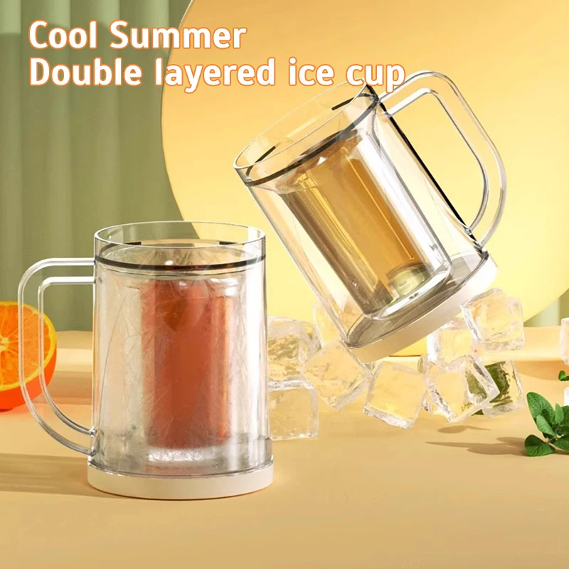 Beverage-Coffee-Ice-Cups-Reusable-Interlayer-Beer-Chilled-Ice-Glass-Cup ...