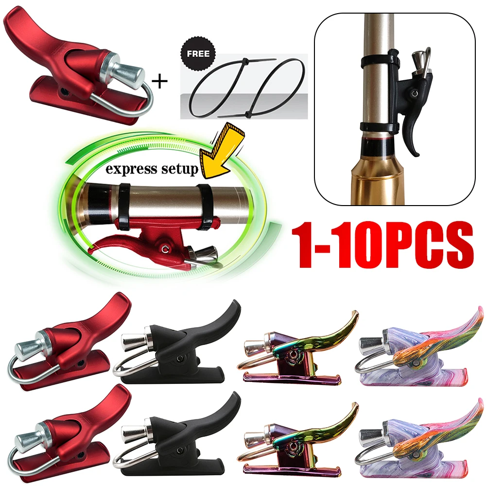 1-10Pc-Power-Cast-Fishing-Casting-Trigger-Cannon-Clip-Thumb-Button-Rod ...