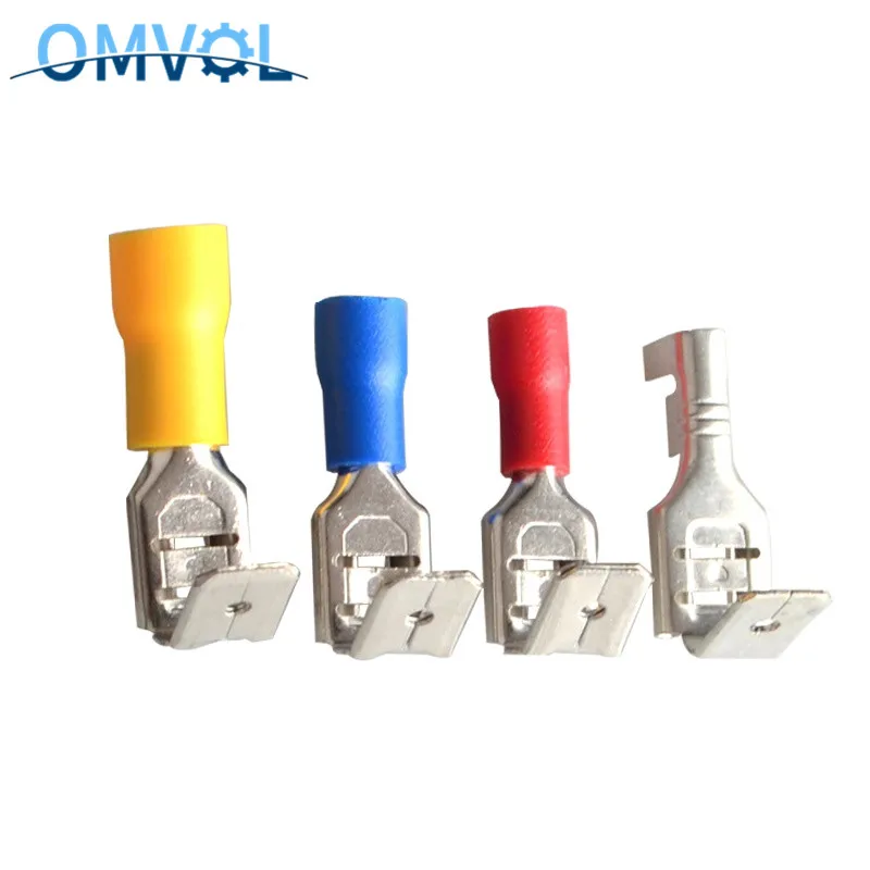 20pcs-Insulated-Piggy-Back-Splice-Wire-Cable-Connector-6-3mm-Crimp ...
