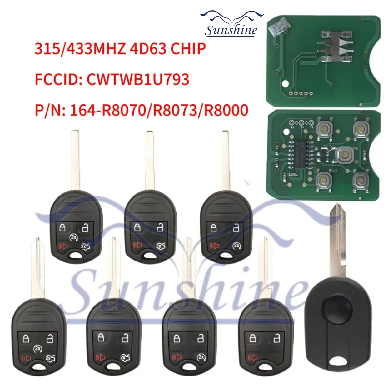 Sunshine car key CWTWB1U793 OUCD6000022 315/433 4d63-80bit Remote Smart ...